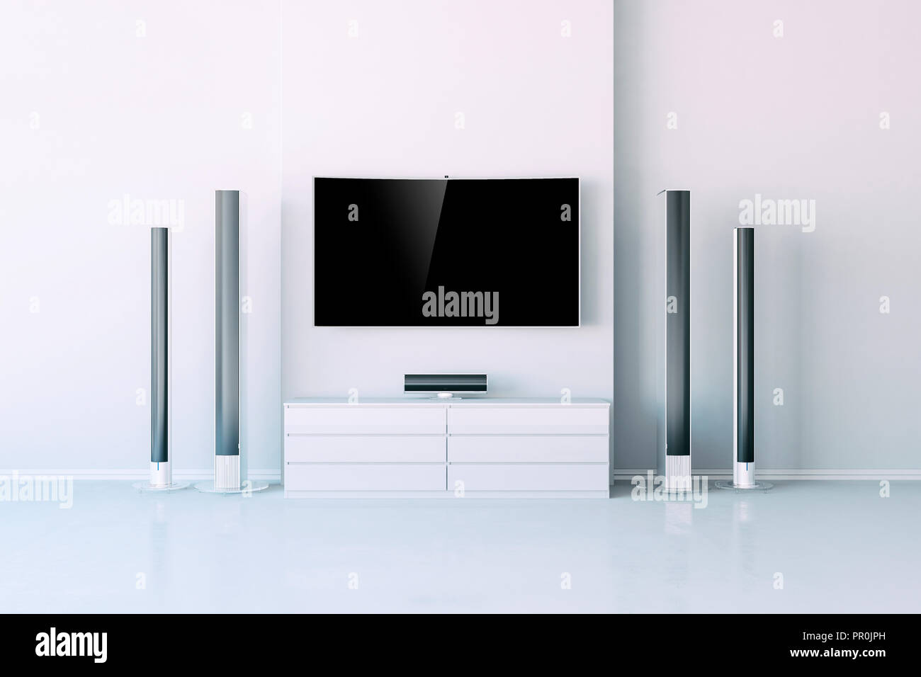 3d interior with multimedia media system setup Stock Photo - Alamy