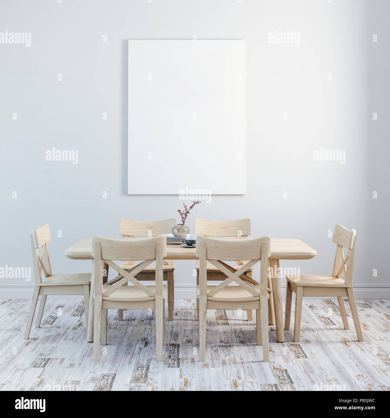 3d render dining table hi-res stock photography and images - Alamy