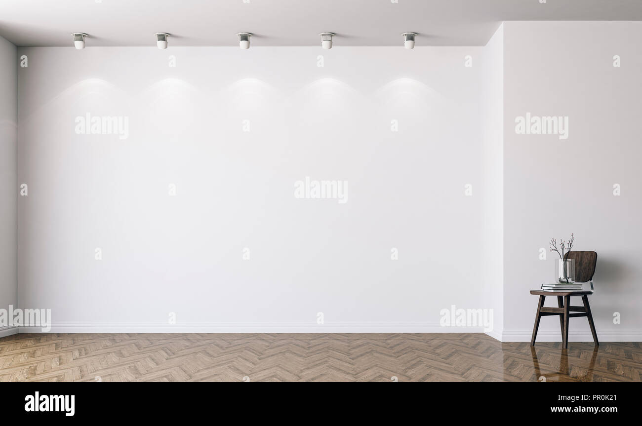 Empty interior white walls hi-res stock photography and images - Alamy