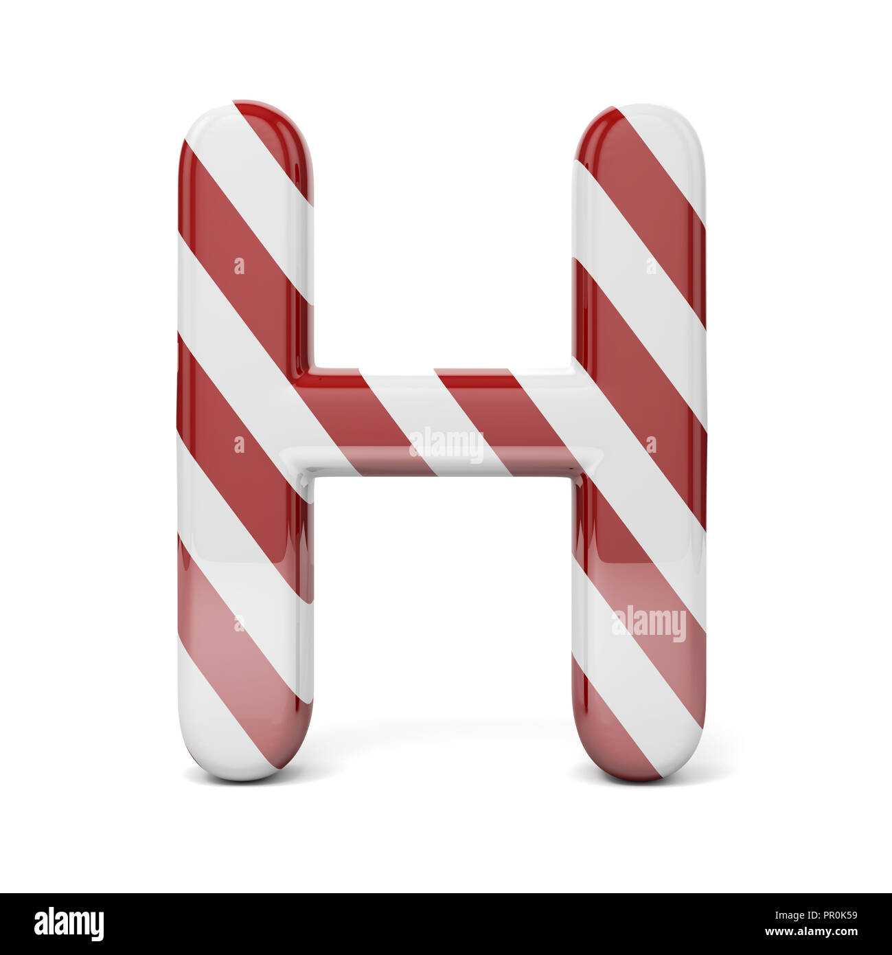 3d red, shiny letter on white background Stock Photo - Alamy