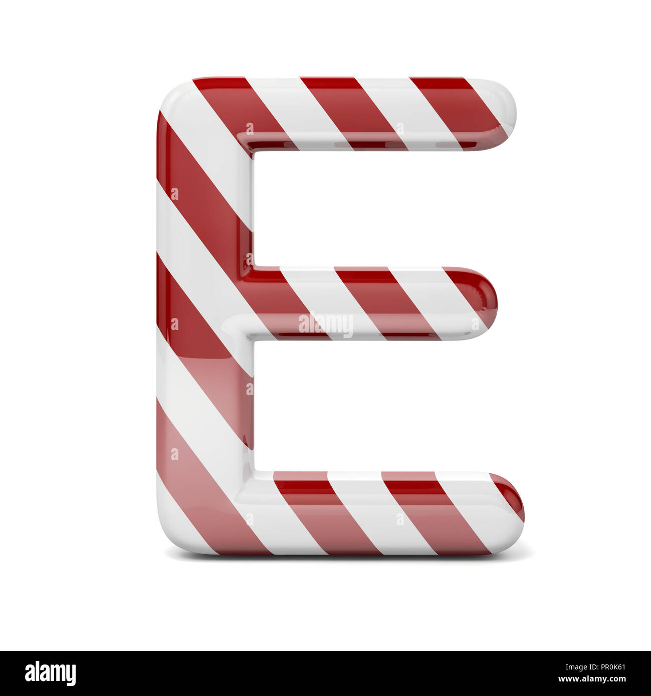 3d red, shiny letter on white background Stock Photo - Alamy