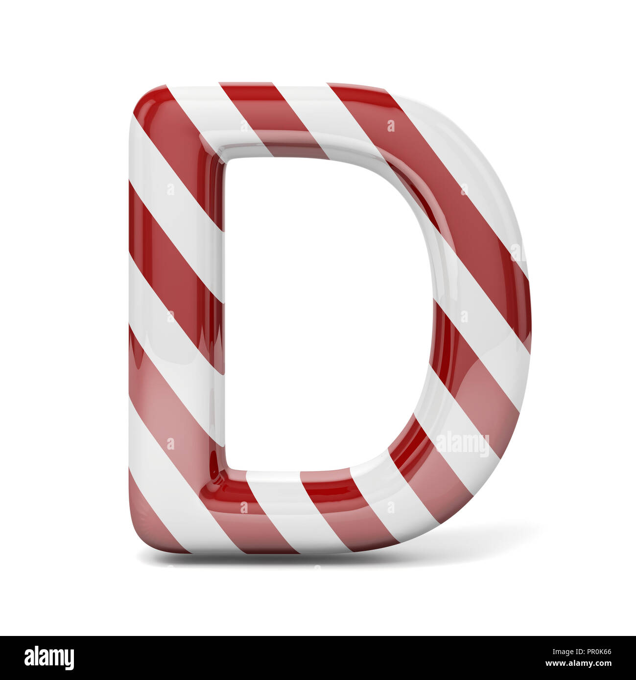 3d red, shiny letter on white background Stock Photo - Alamy