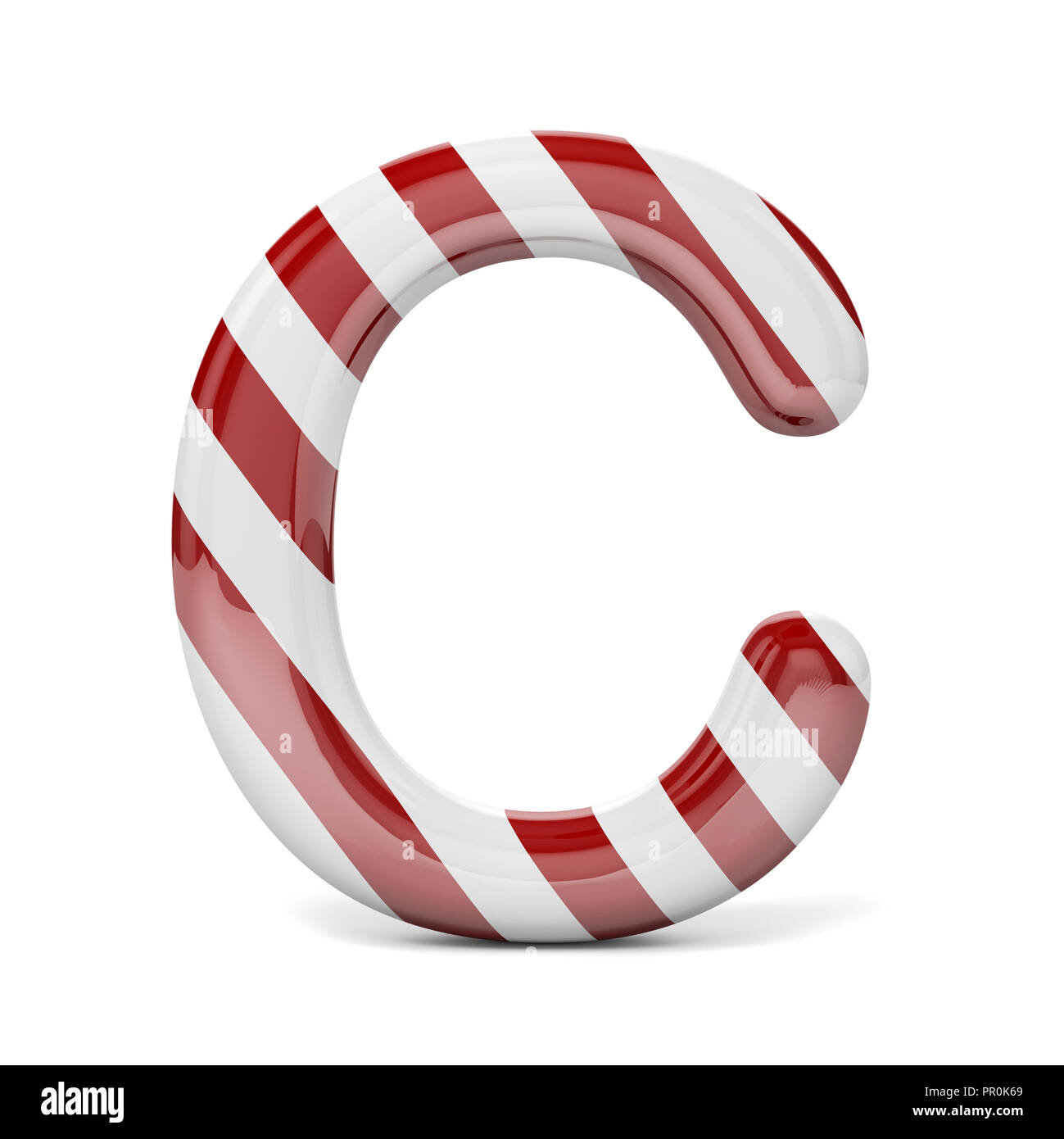 3d red, shiny letter on white background Stock Photo - Alamy