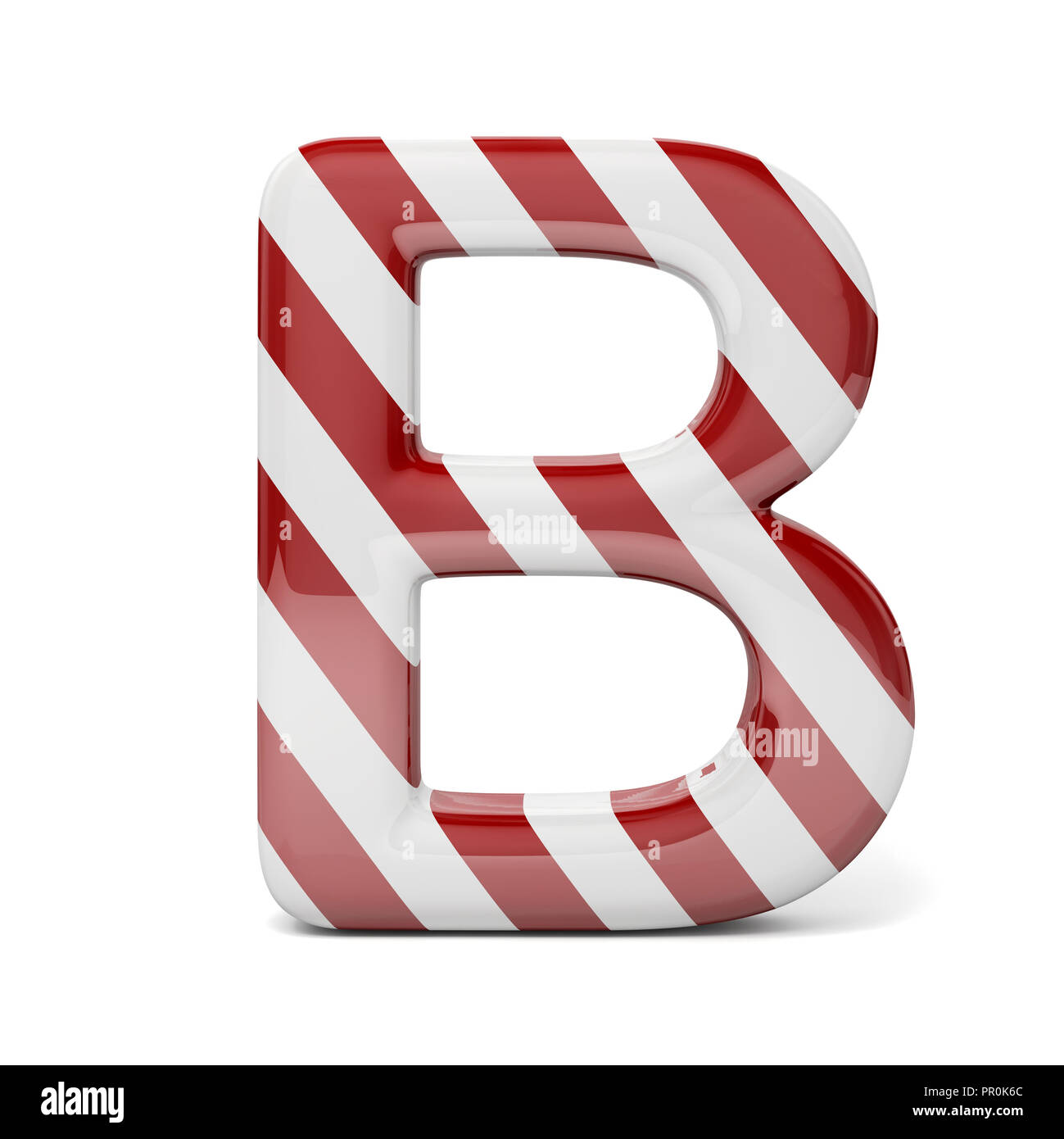 3d red, shiny letter on white background Stock Photo - Alamy