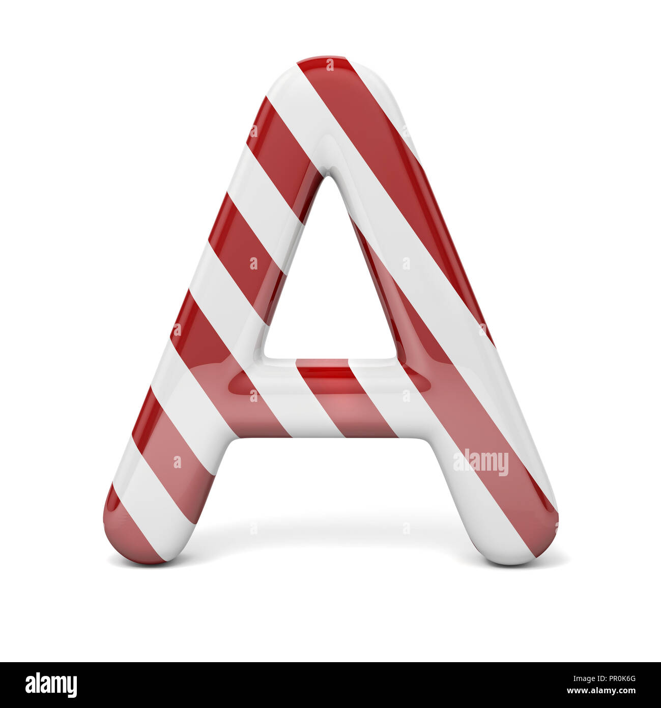 3d red, shiny letter on white background Stock Photo - Alamy