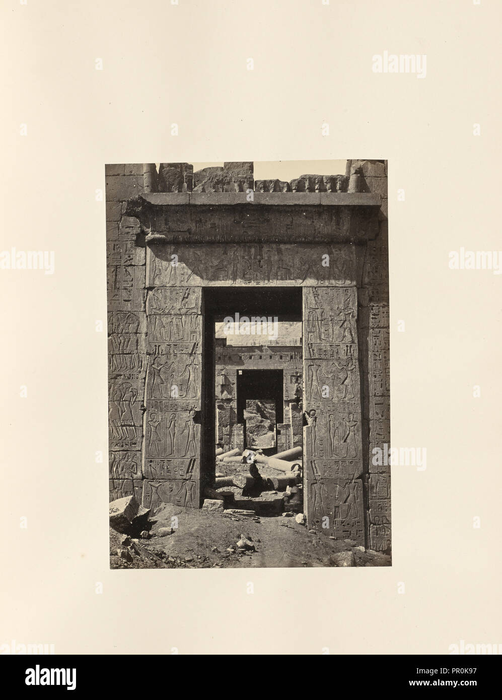 Pylon Gateway at Medinet-Habou, Thebes; Francis Frith, English, 1822 ...