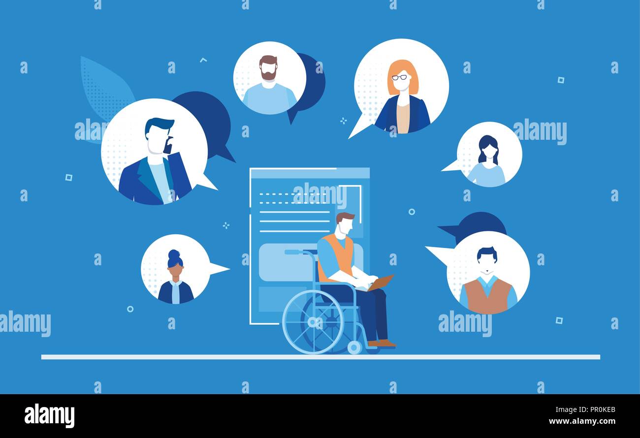 Business chat - flat design style colorful illustration Stock Vector ...