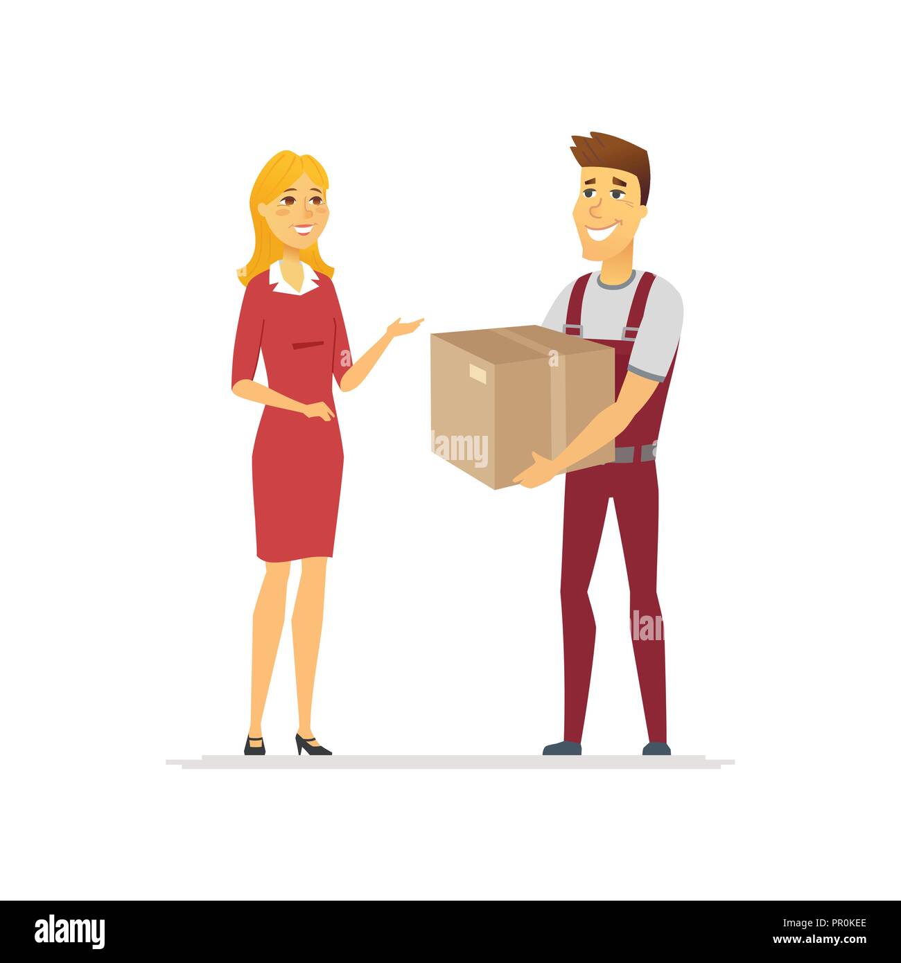 Delivery service - cartoon people characters isolated illustration ...