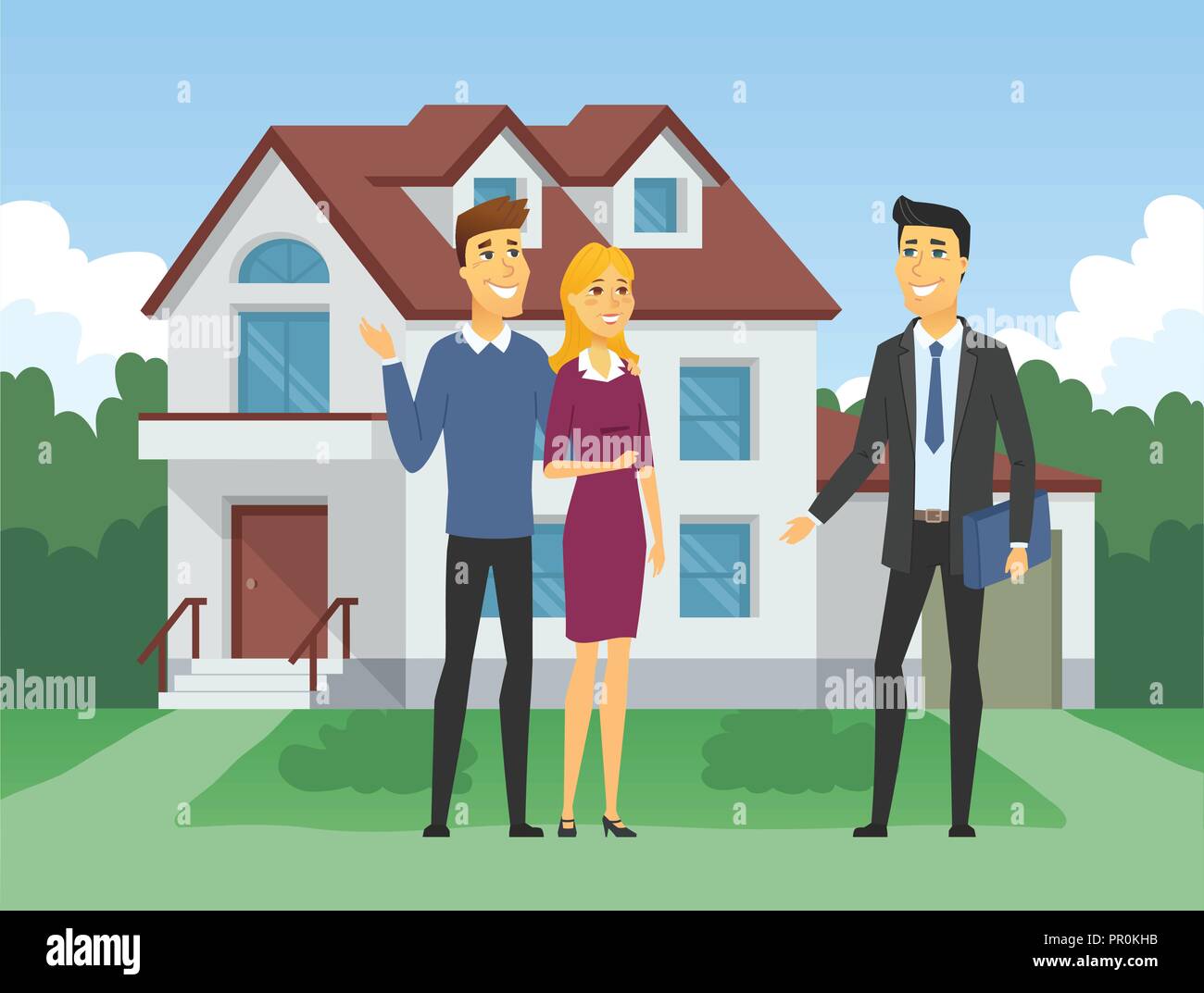 Female real estate agent Stock Vector Images - Alamy