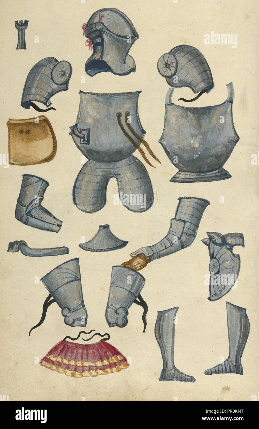 Armor; Augsburg, probably, Germany; about 1560 - 1570; Tempera colors ...