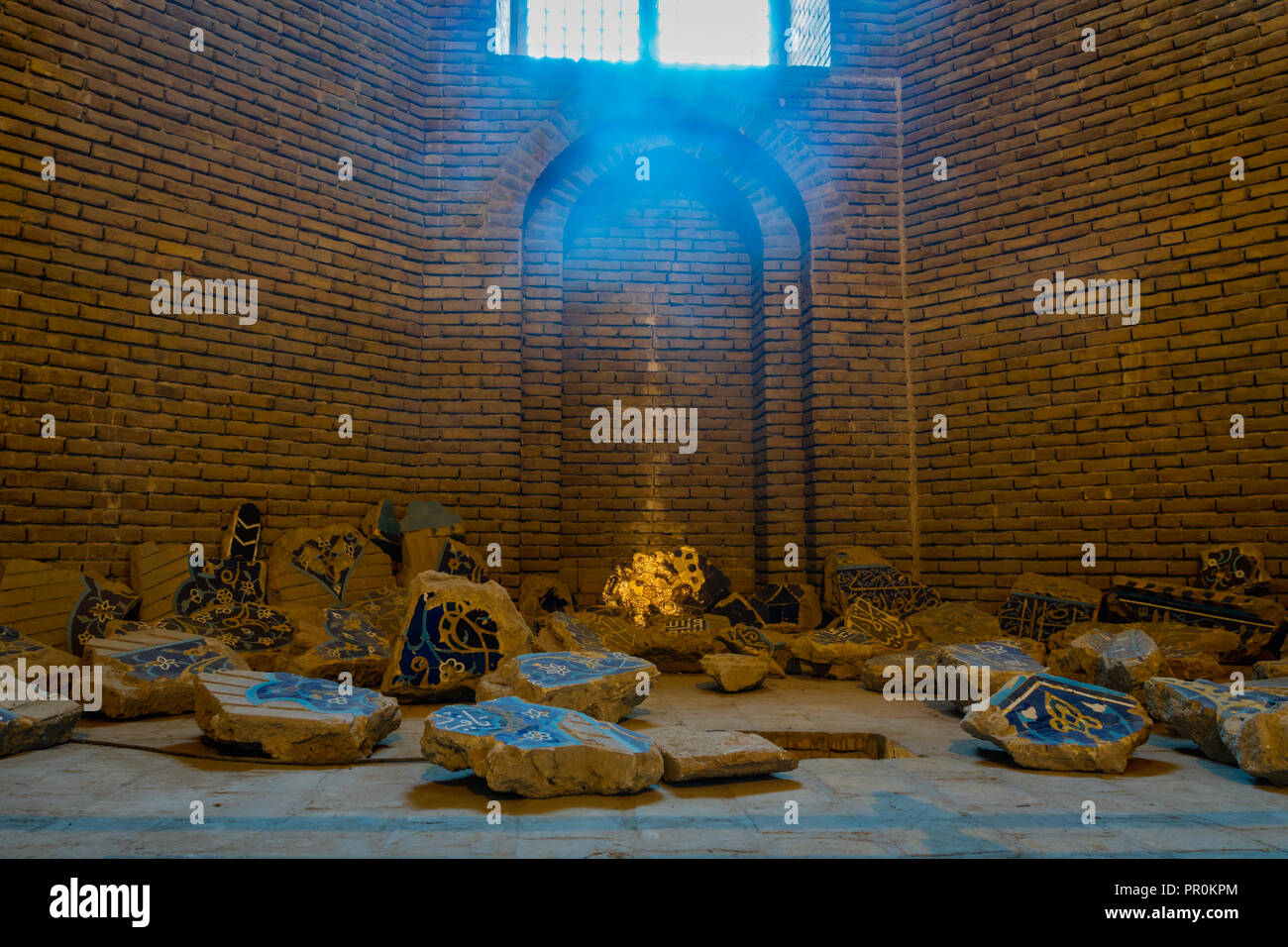 Tabriz, Iran - June 2018: Blue Mosque in Tabriz, Iran, interior view ...