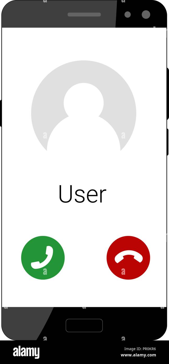 Screen of smartphone with incoming call Stock Vector Image & Art - Alamy