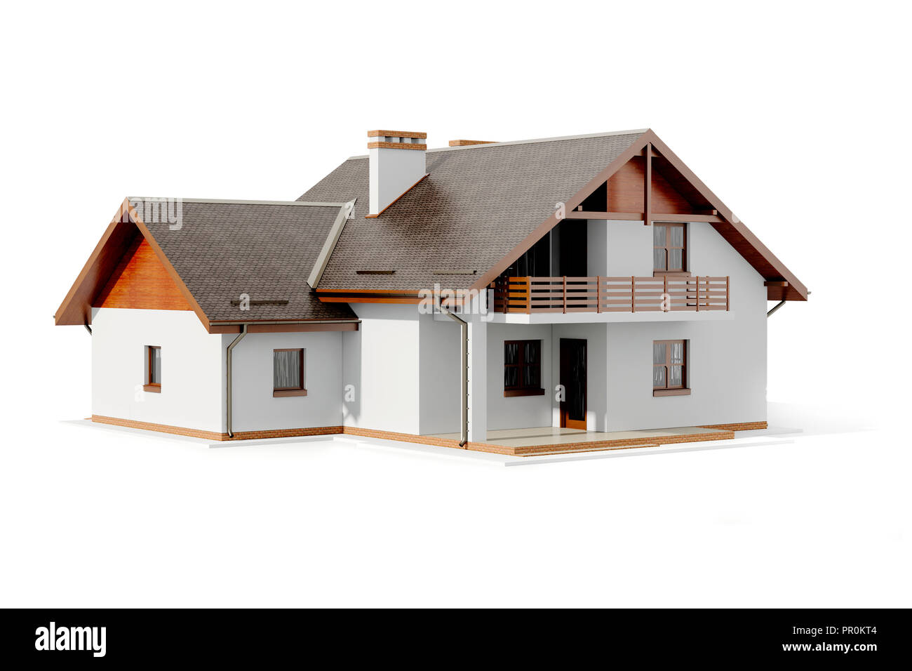 Engineer on house roof Cut Out Stock Images & Pictures - Alamy