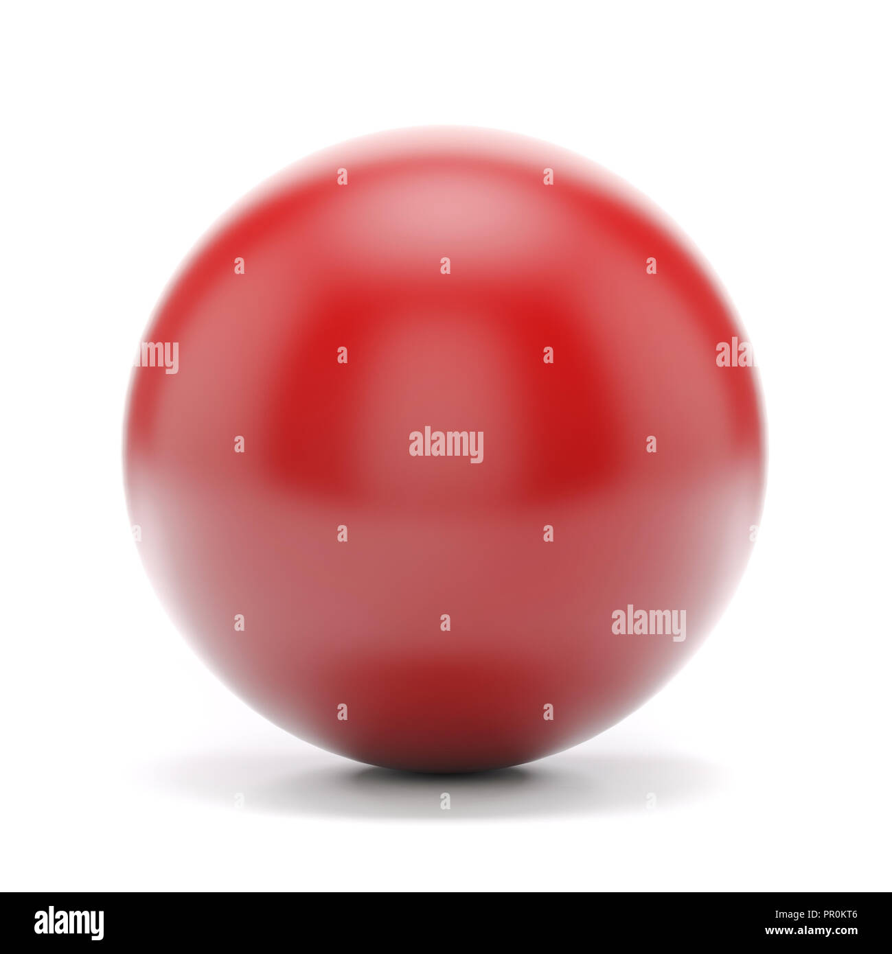 3d red sphere on white background Stock Photo - Alamy