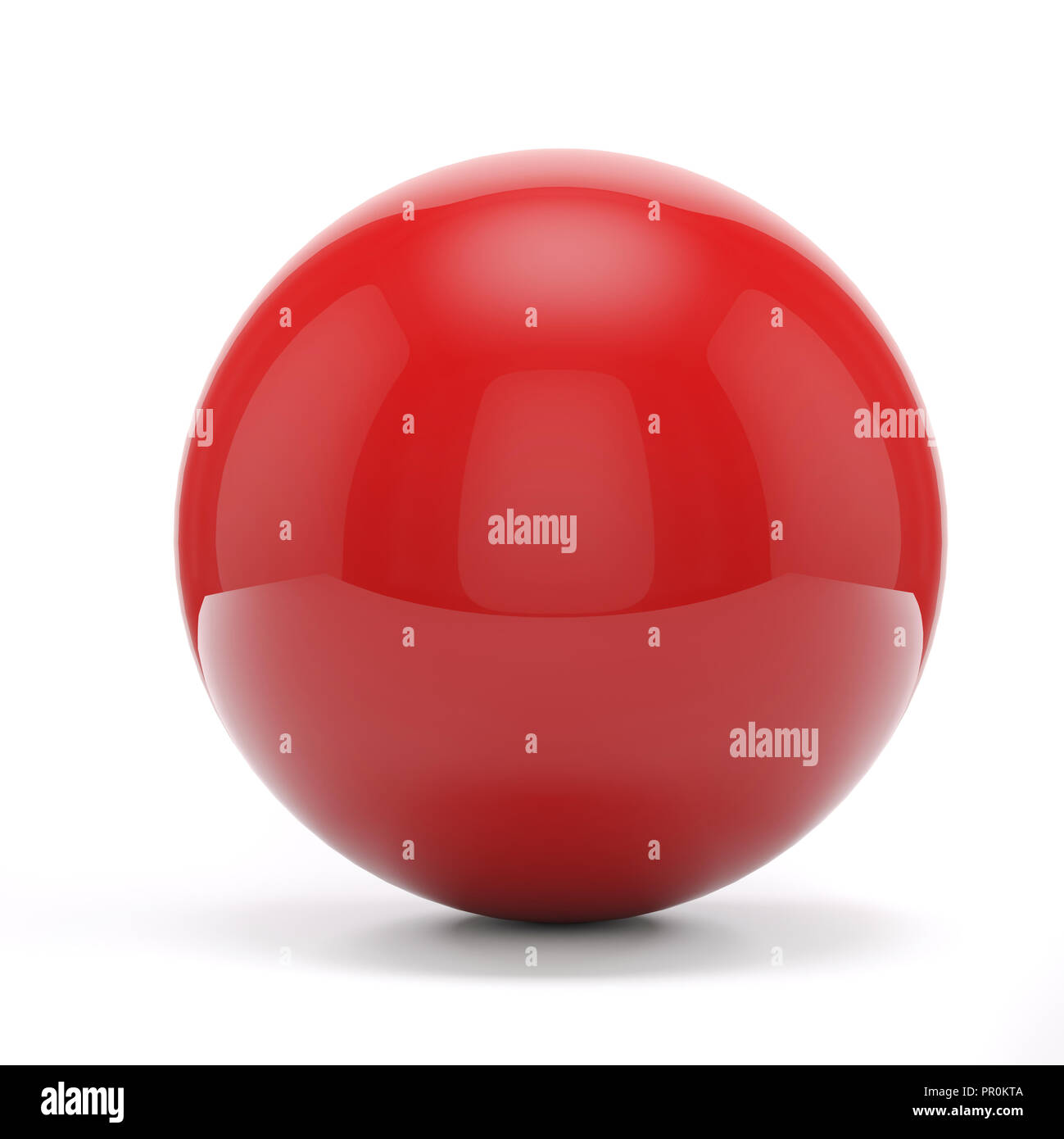 3d red sphere on white background Stock Photo - Alamy