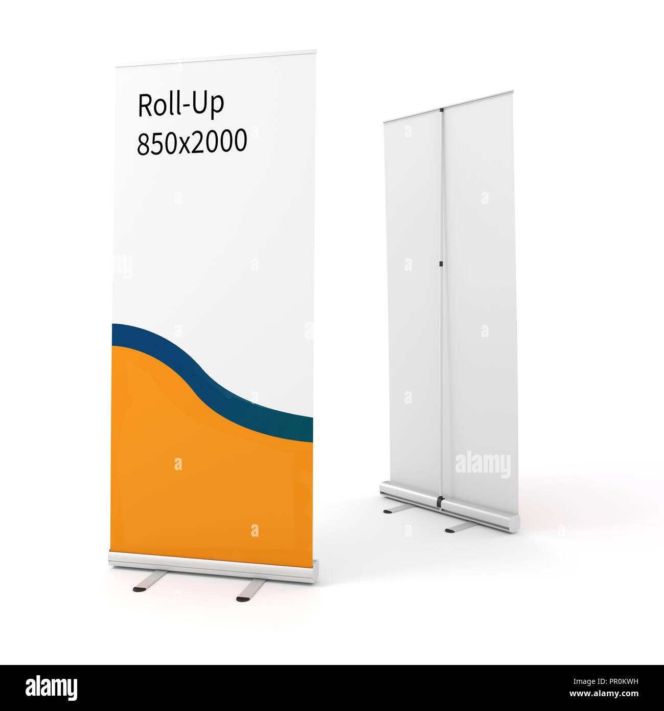 Empty roll up banner hi-res stock photography and images - Alamy