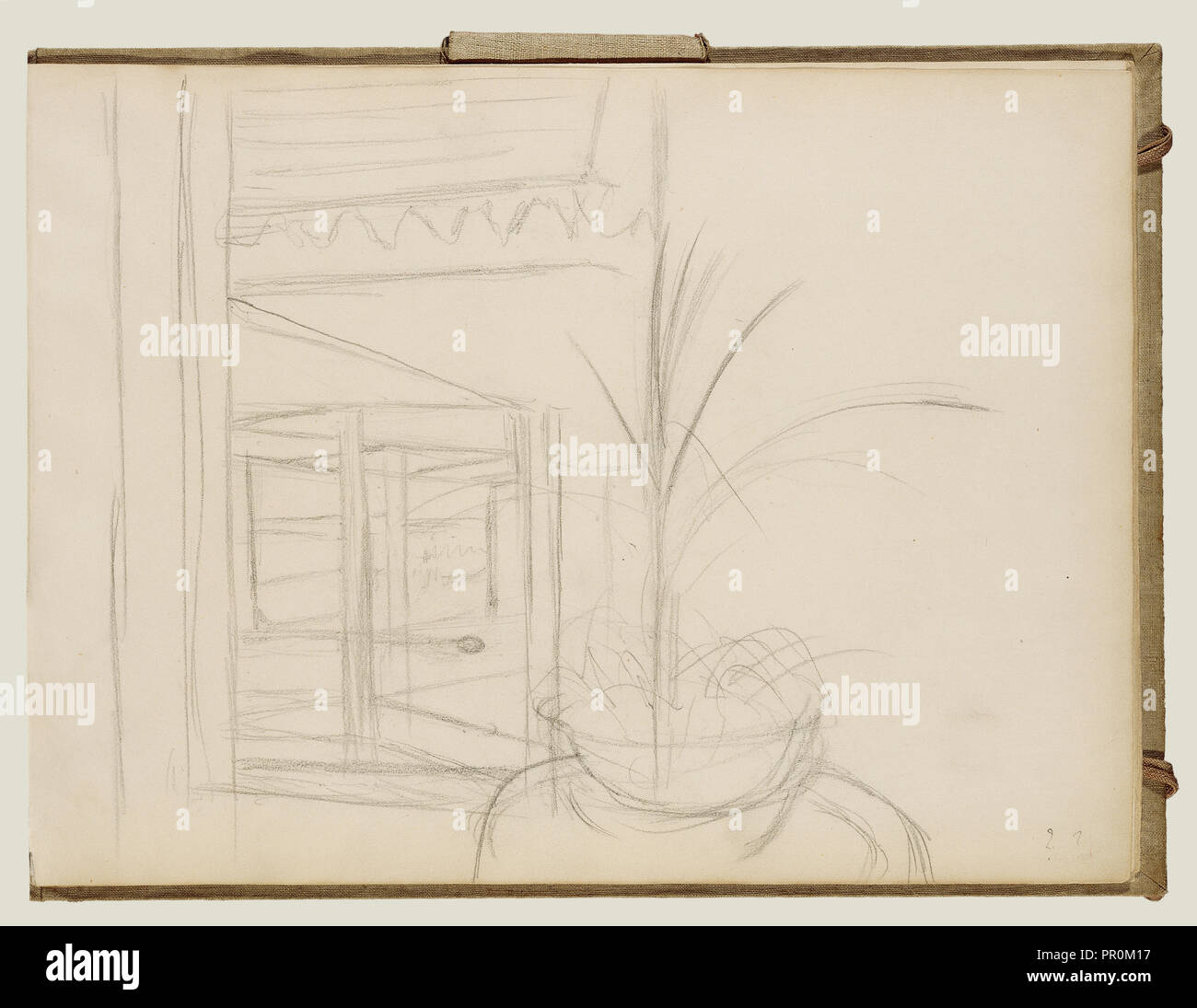 Interior Scene; Edgar Degas, French, 1834 - 1917, about 1877; Graphite ...