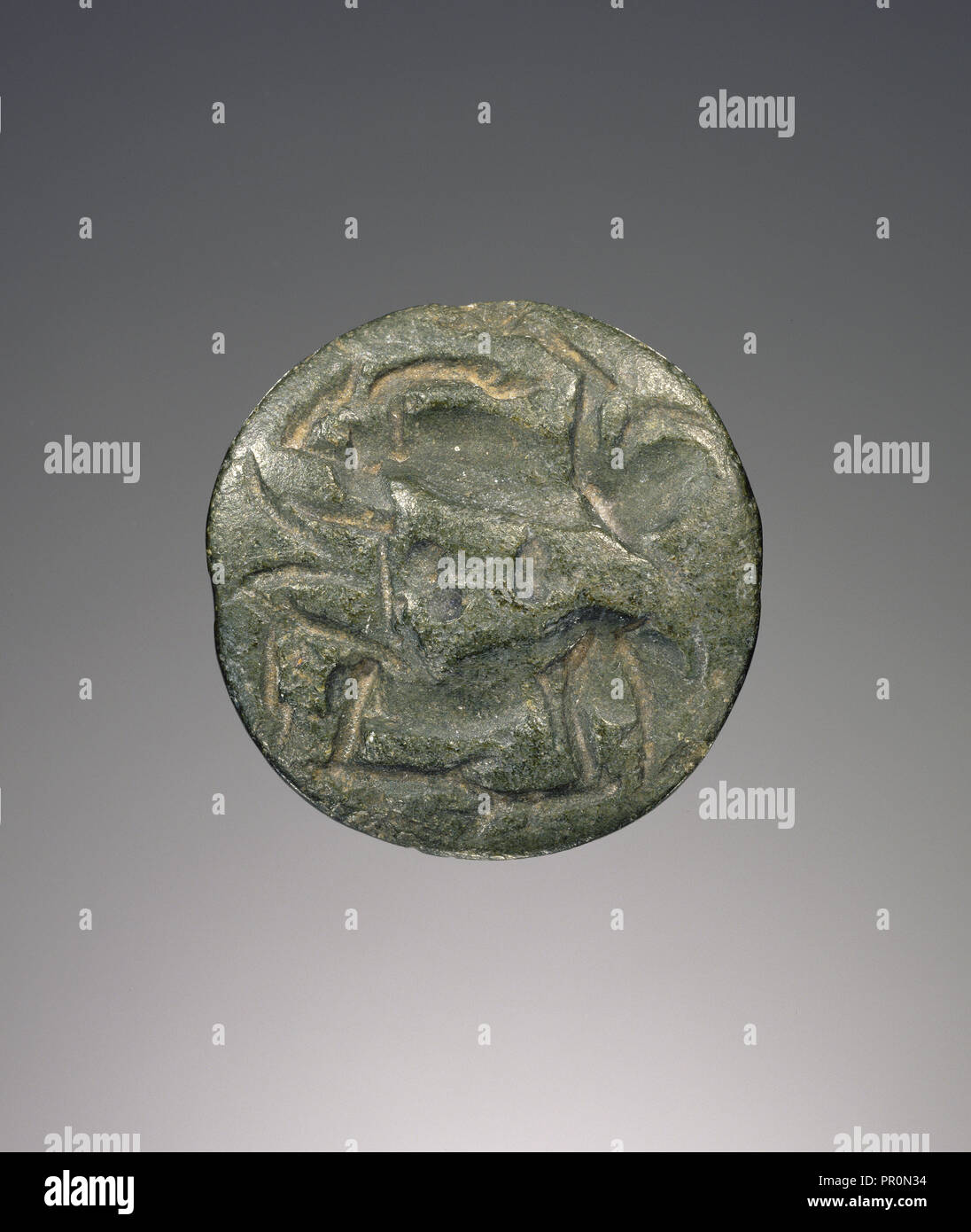 Lentoid engraved seal; Crete, Greece; about 1550 B.C. - 1100 B.C ...