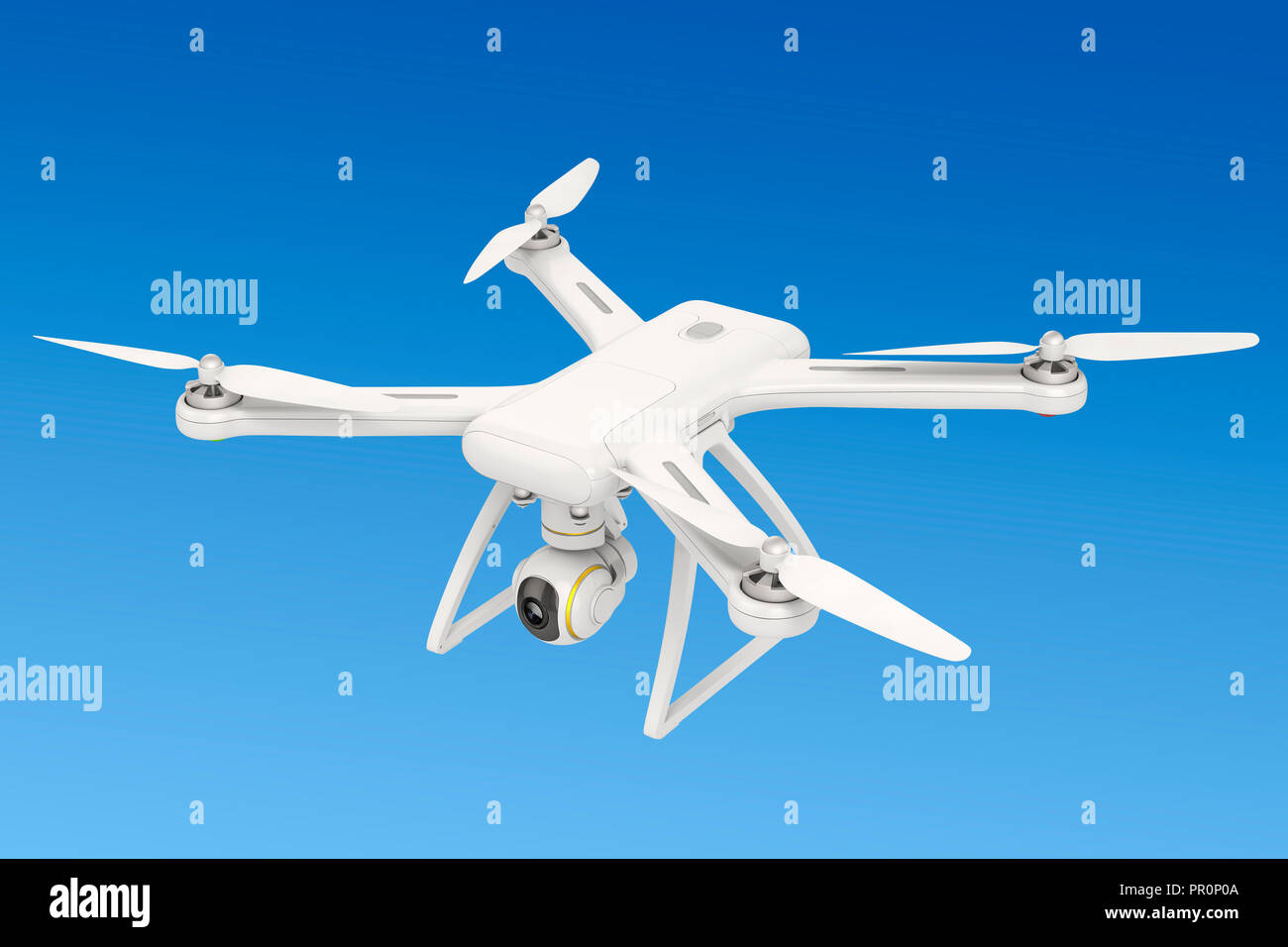 3d flying drone with video camera Stock Photo - Alamy