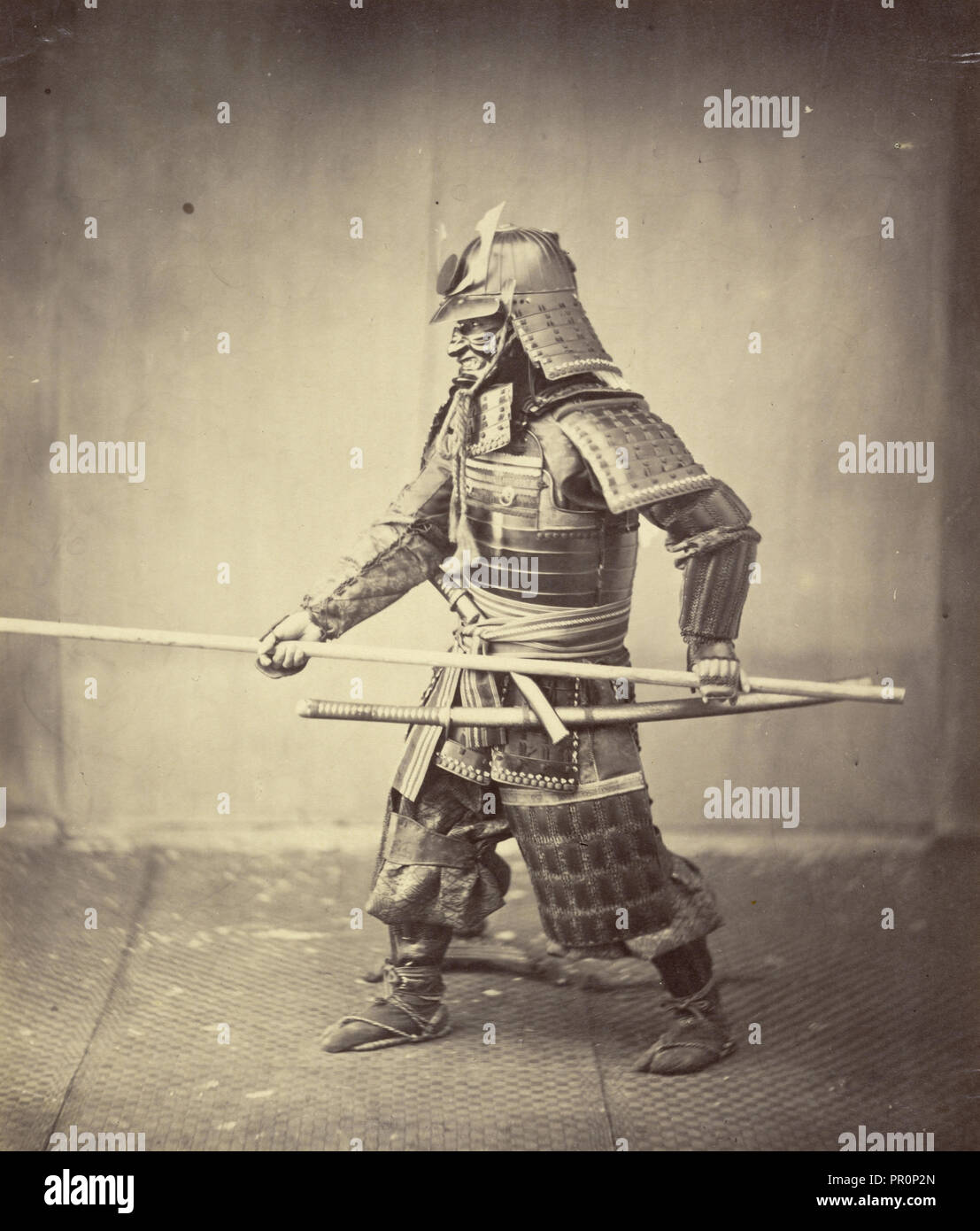 Samurai with Jousting Pole; Felice Beato, 1832 - 1909, Japan; 1863 ...