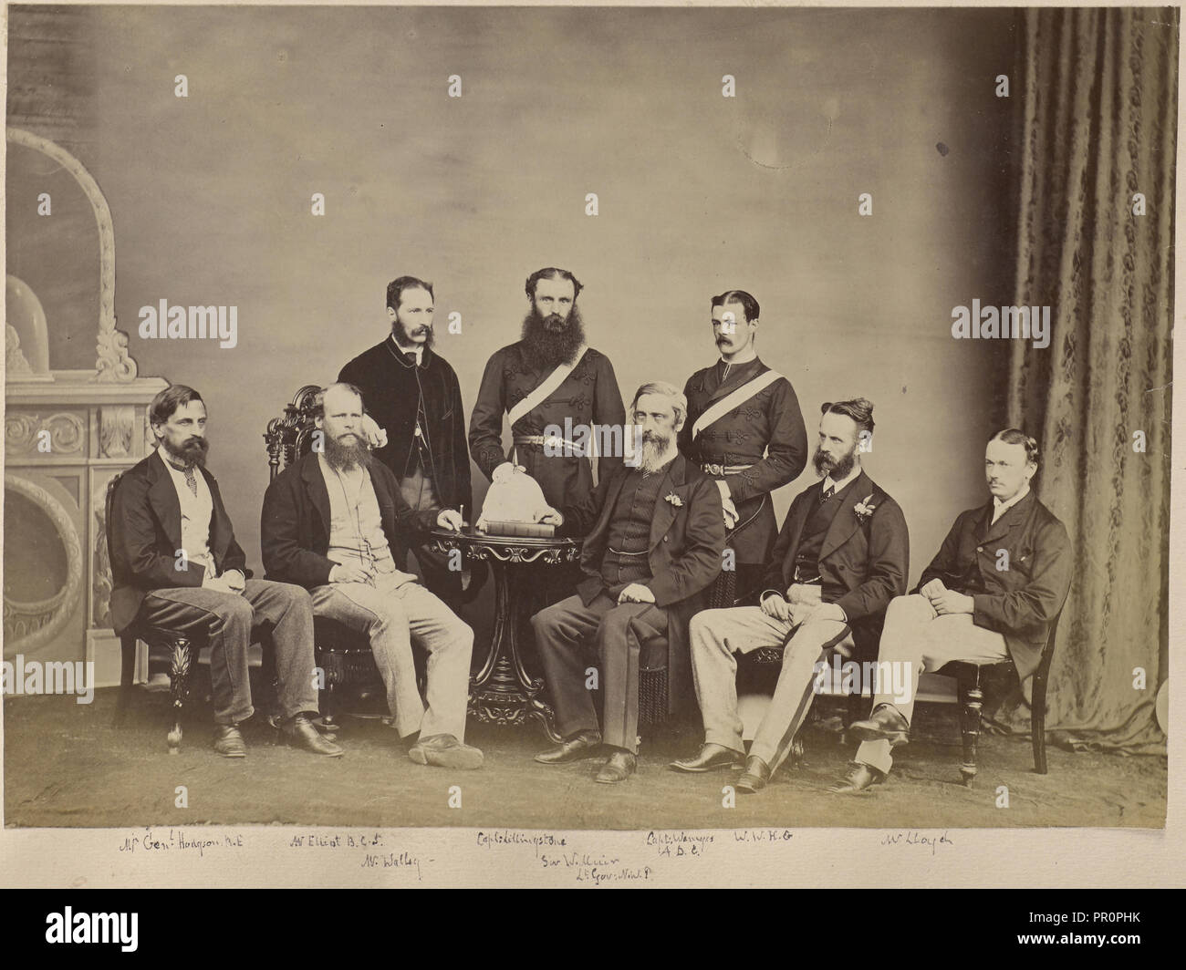 Group Portrait - Eight European Men; Allahabad, India; about 1875 ...