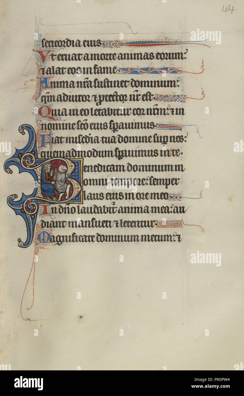 Initial B: David Playing the Fool before Achish King of Gath; Bute ...