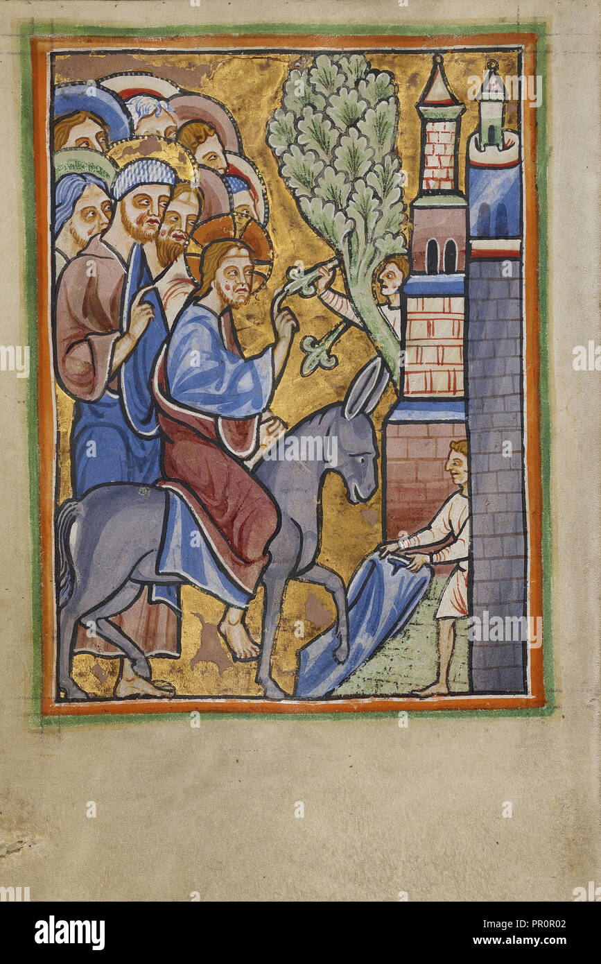 The Entry into Jerusalem; Norfolk perhaps, written, East Anglia ...