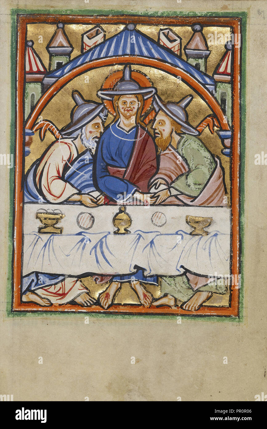 Supper at Emmaus; York perhaps, illuminated, Northern, England ...