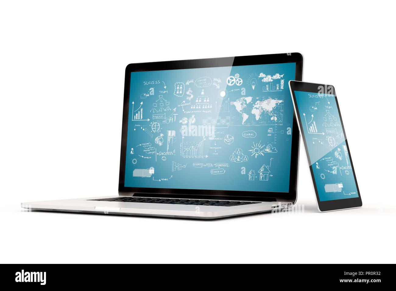 3d laptop tablet pc hi-res stock photography and images - Alamy