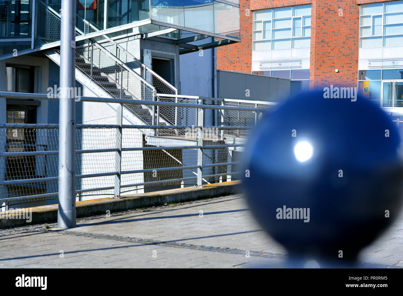 Blaue Kugel The blue ball architecture Stock Photo - Alamy