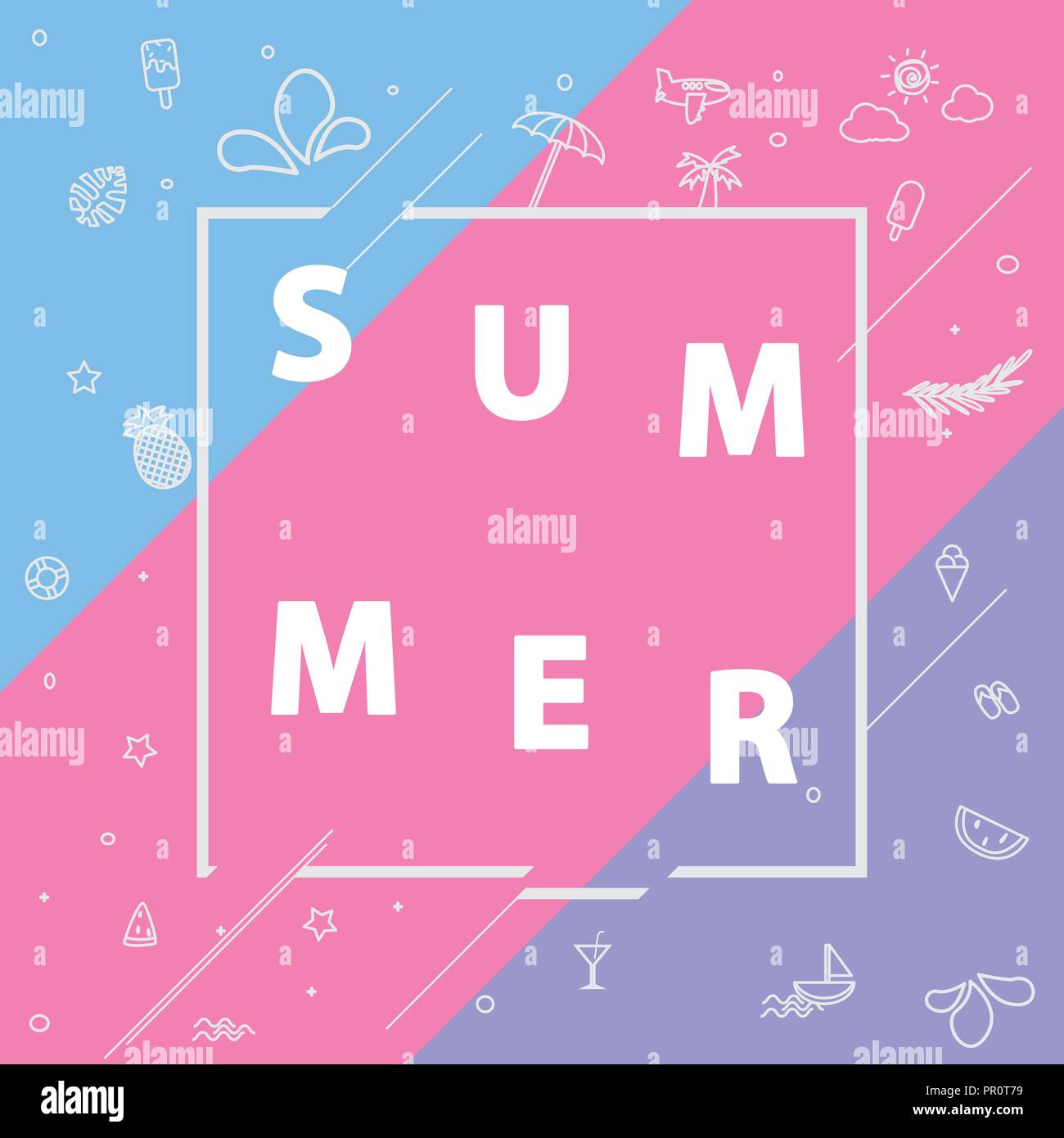 Summer banner vector illustration Stock Vector Image & Art - Alamy