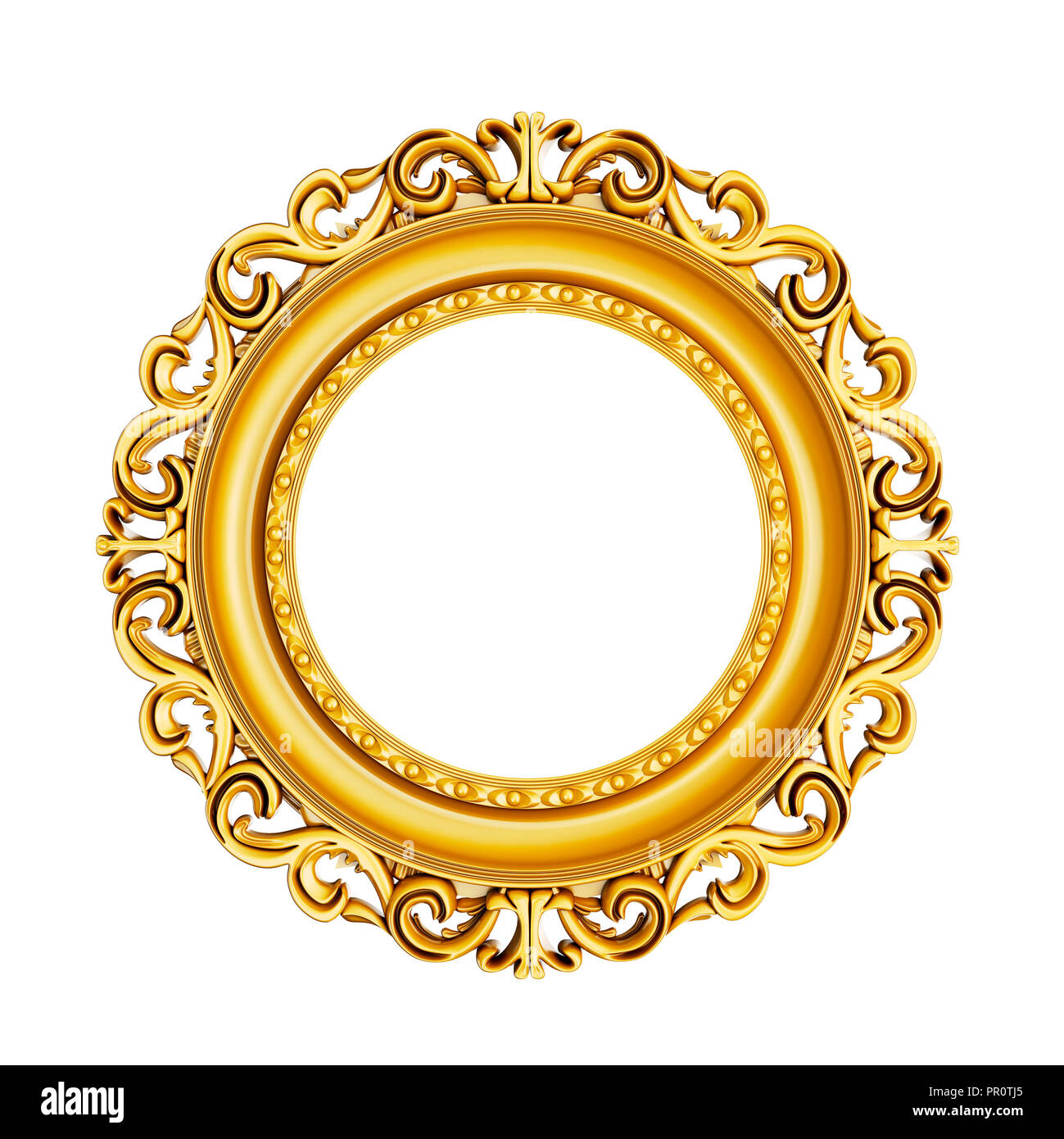 Golden 3d frame border hi-res stock photography and images - Alamy