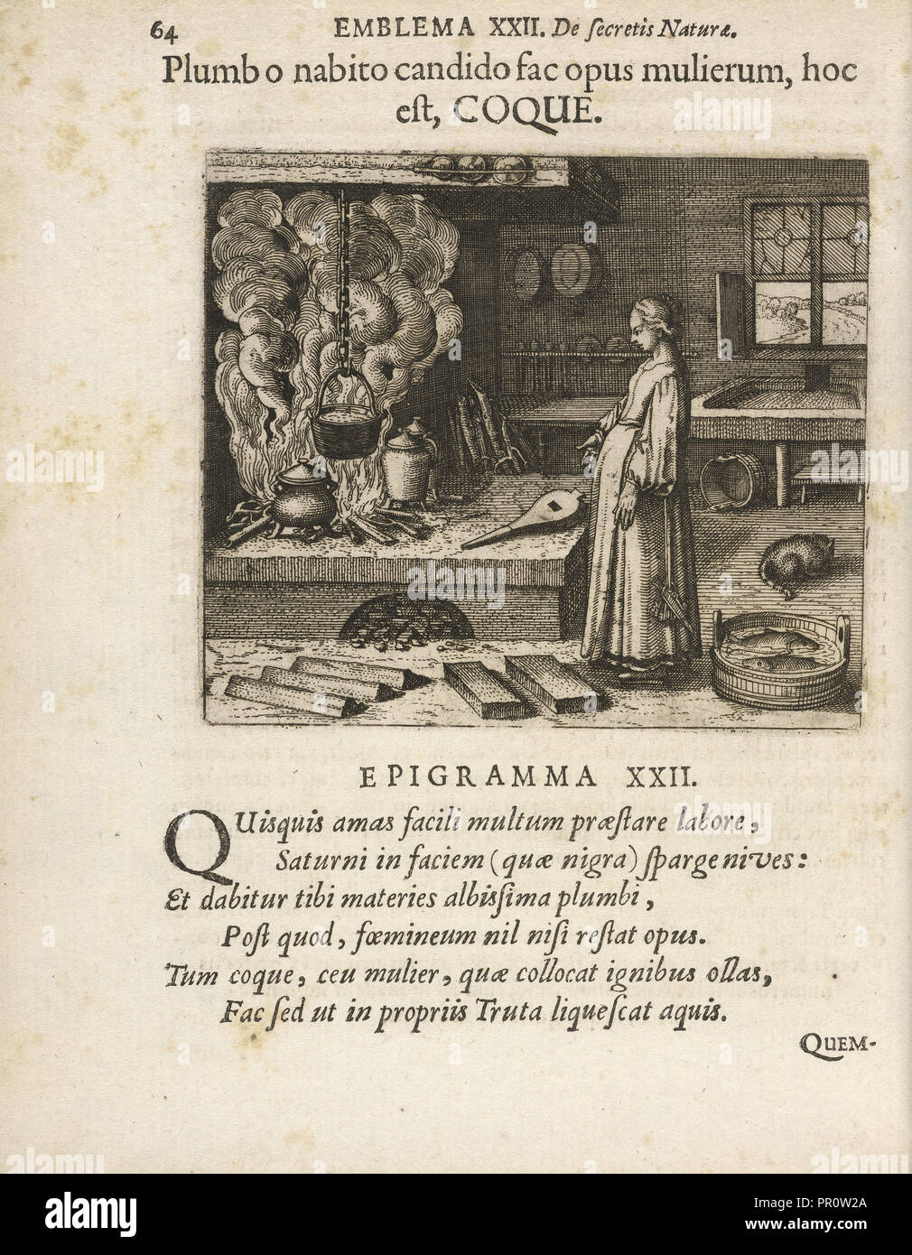 Emblema XXII: Plumb o nabito candido fac opus mulierum, hoc est, COQUE ...