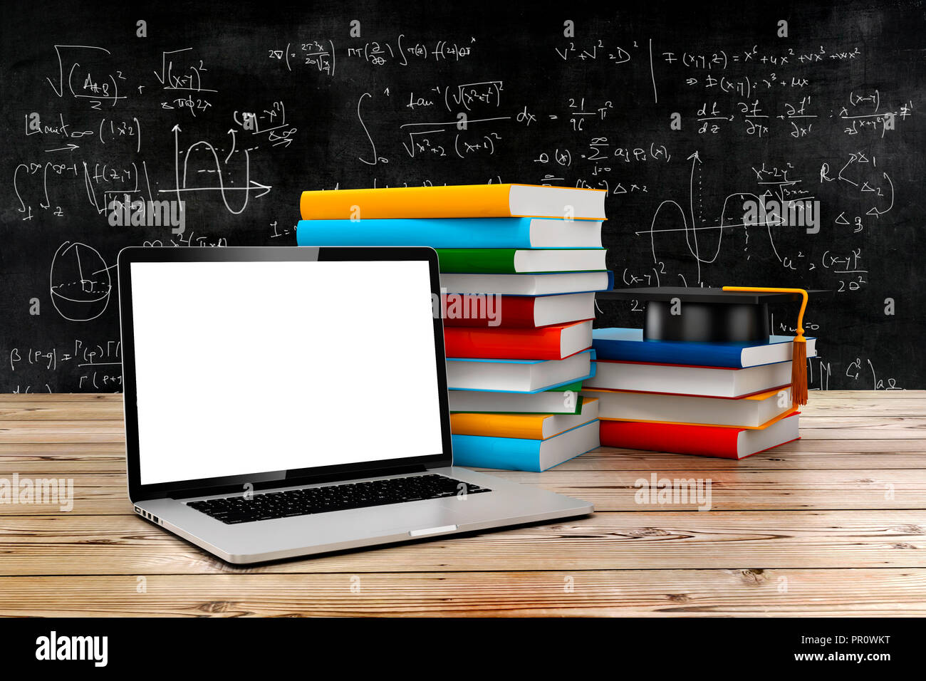 3d e-learning, education concept Stock Photo - Alamy