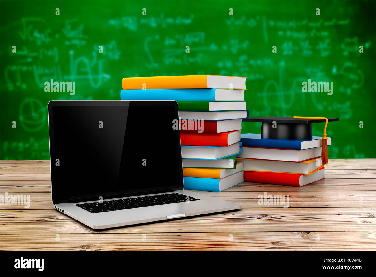 3d e-learning, education concept Stock Photo - Alamy