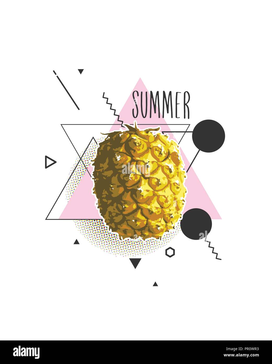 Young pineapple fruit Stock Vector Images - Alamy