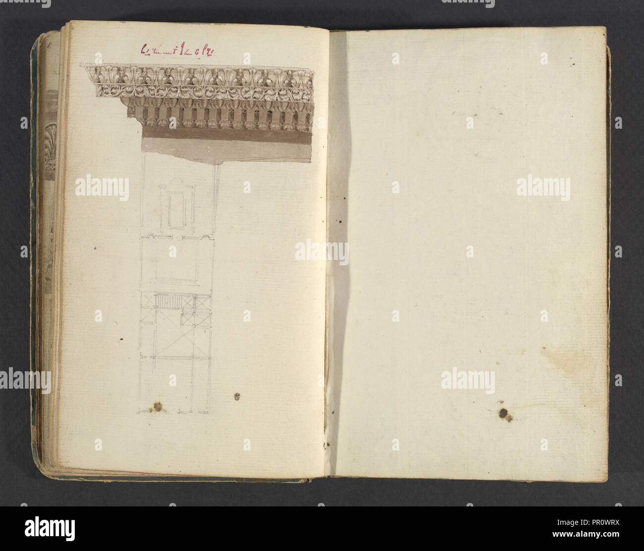 Sketchbook, Percier, Charles, 1764-1838, pencil, ink, wash, 1790, The ...
