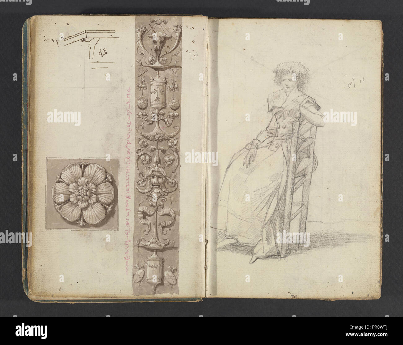 Sketchbook, Percier, Charles, 1764-1838, pencil, ink, wash, 1790, The ...