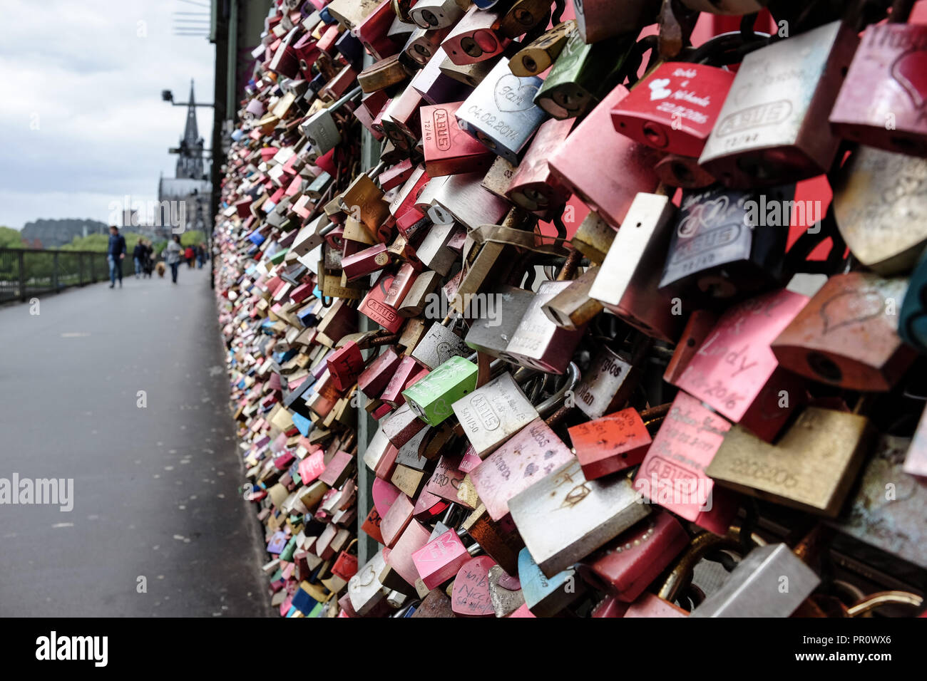 The Hohenzollern Love Lock Bridge in Cologne, Germany Stock Photo - Alamy