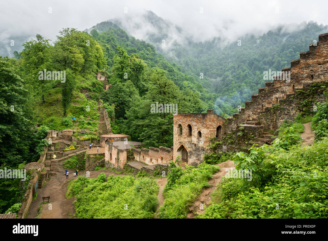 Fuman, Iran - June 2018: Rudkhan Castle architecture in Iran. Rudkhan ...