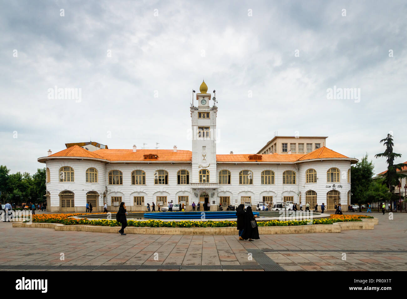 Rasht, Iran - June 2018: Landmark building in the main square of Rasht ...