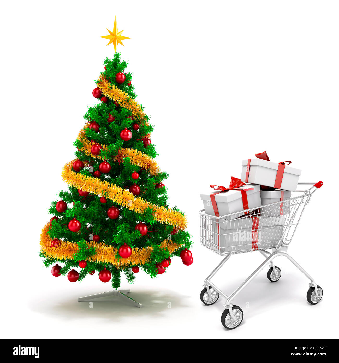 Present box 3d golden hi-res stock photography and images - Alamy