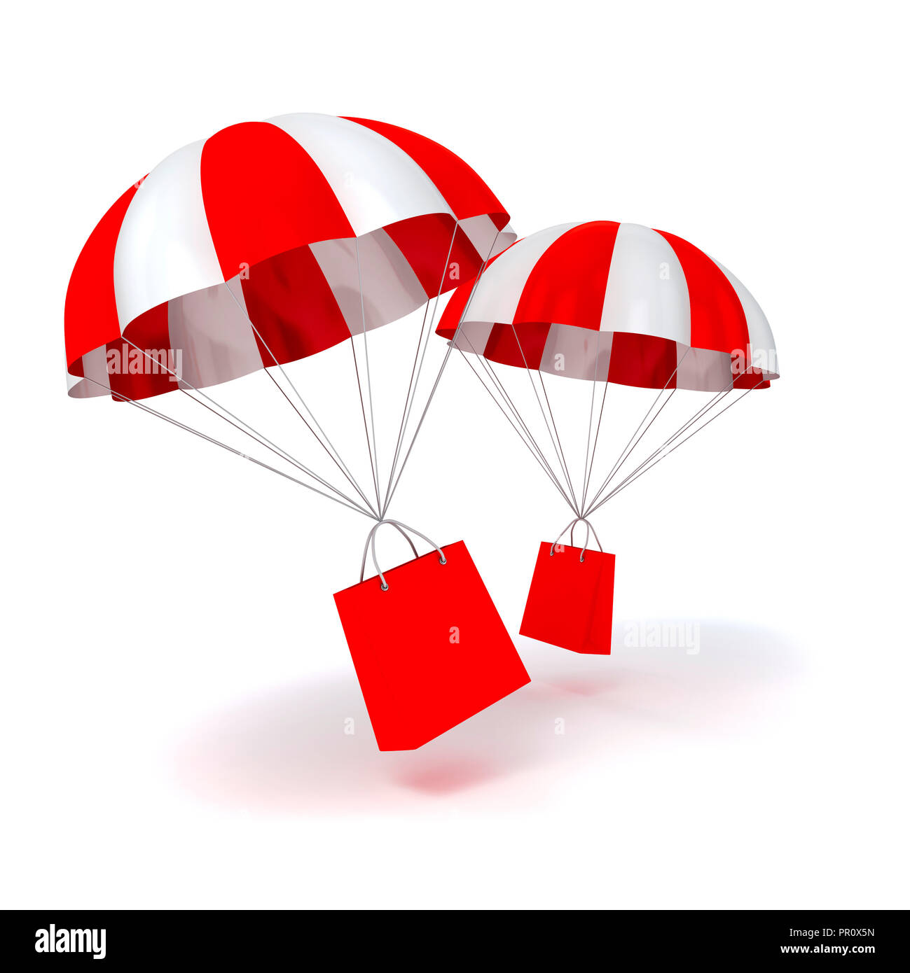 3d parachute and shopping bag Stock Photo - Alamy