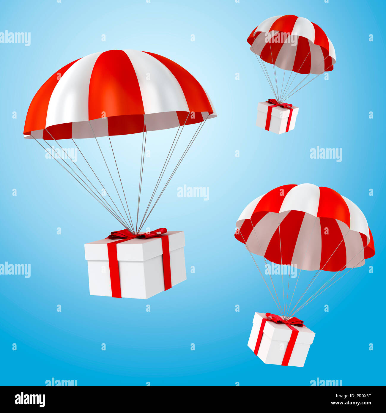 Parachute gift box hi-res stock photography and images - Alamy