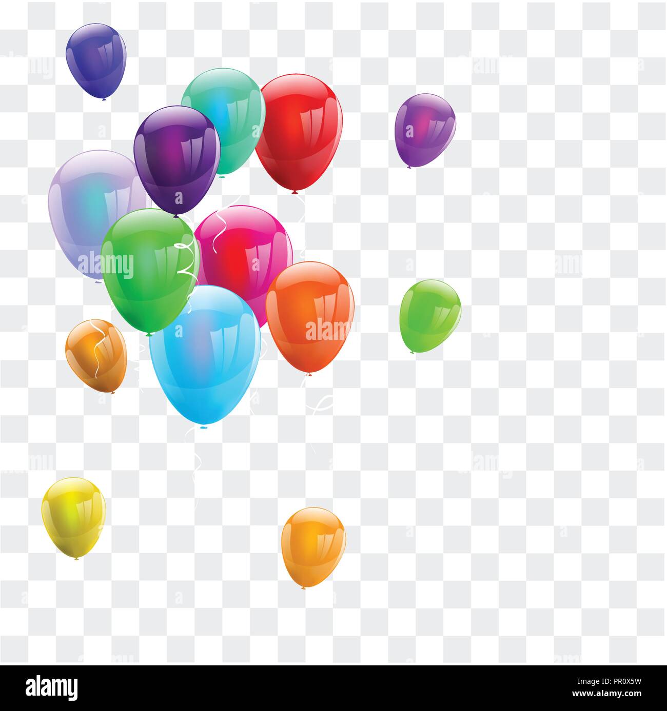 Set colorful balloons isolated. Celebration party banner Stock Vector ...