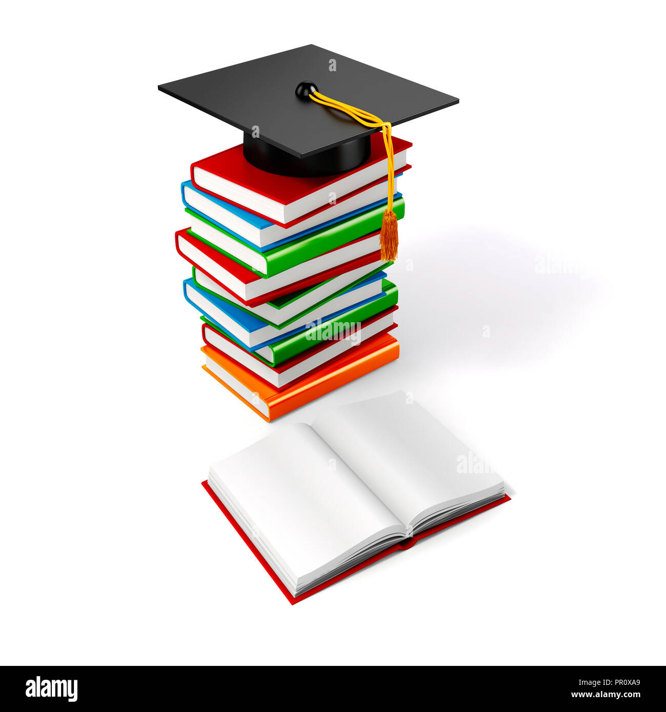 3d graduation cap diploma Cut Out Stock Images & Pictures - Alamy