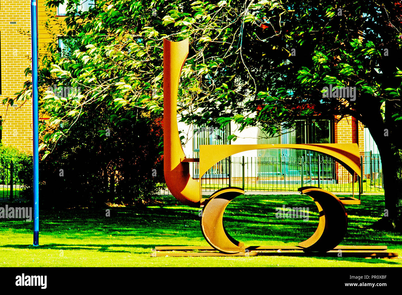 Train Sculpture, Yarm Road, Stockton on Tees, Cleveland, England Stock ...