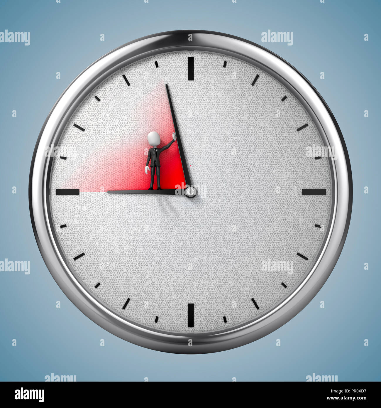 3d man businessman and clock, concept Stock Photo - Alamy