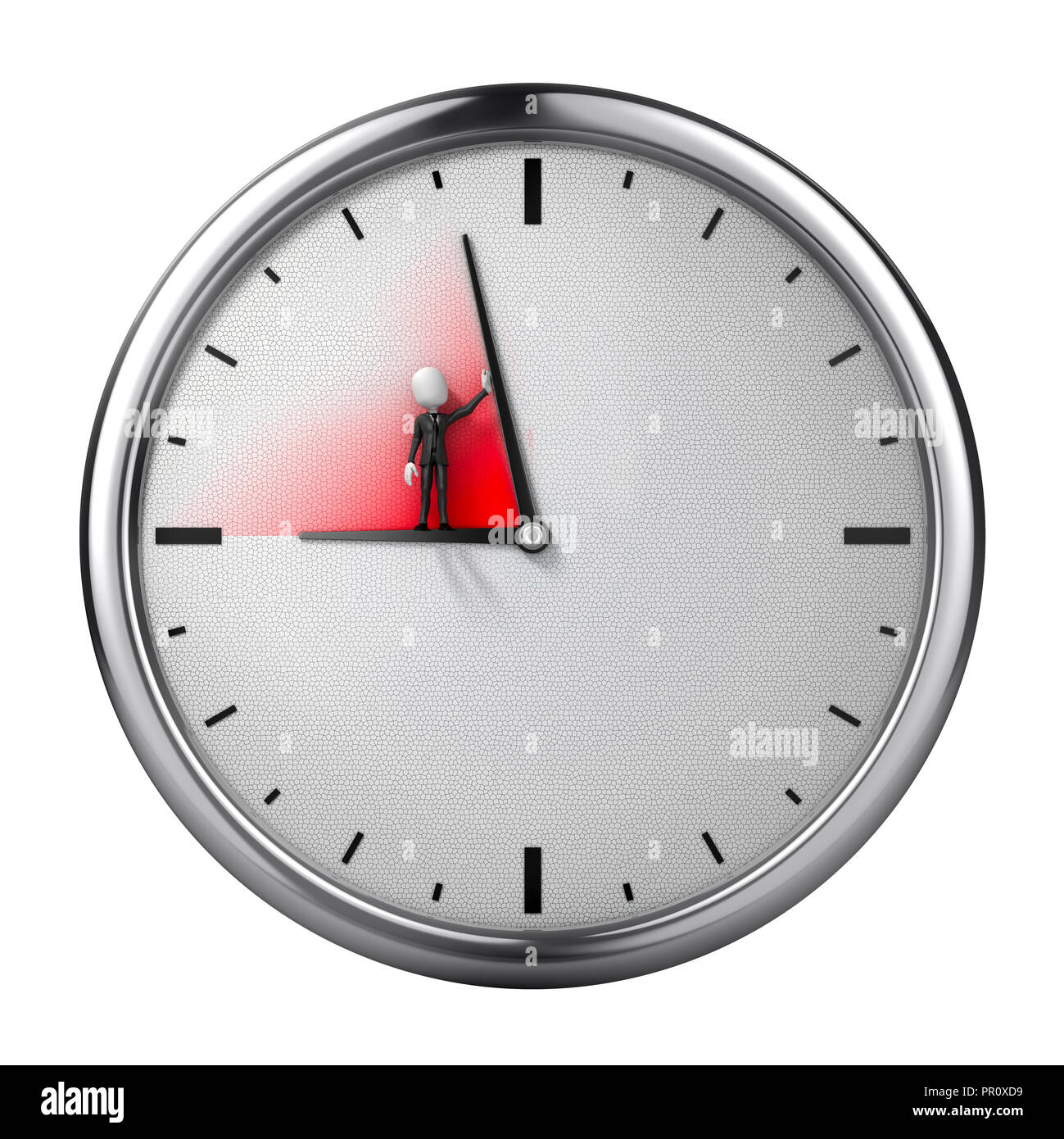 3d man businessman and clock, concept Stock Photo - Alamy