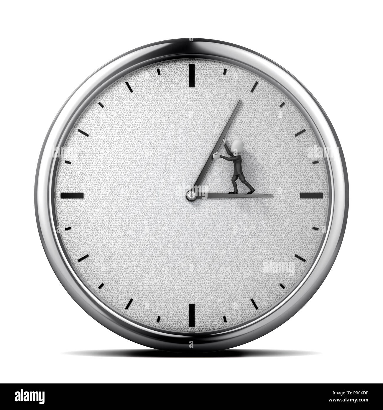 3d man businessman and clock, concept Stock Photo - Alamy